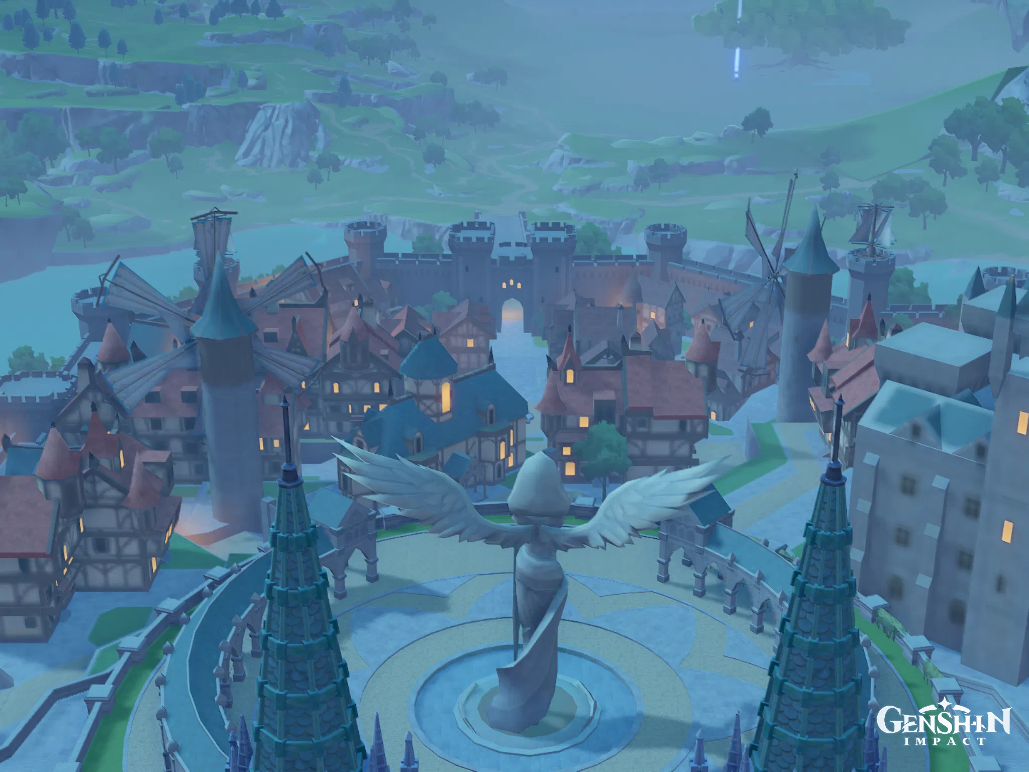 Mondstadt at night Genshin Impact | HoYoLAB