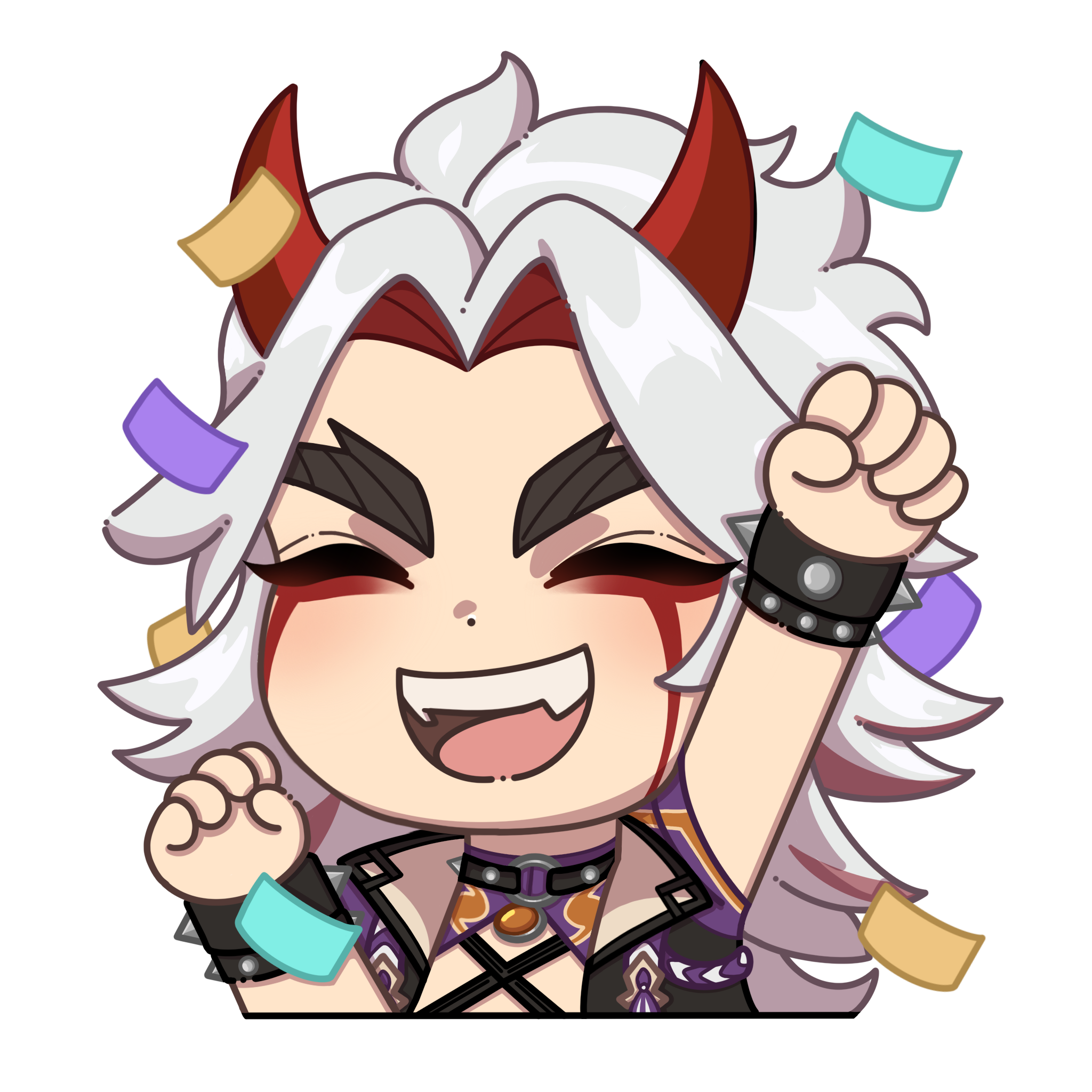 Itto celebrating the second Genshin Impact anniversary ☆*:.｡. o(≧ ≦)o .｡.:*☆ Genshin Impact ...