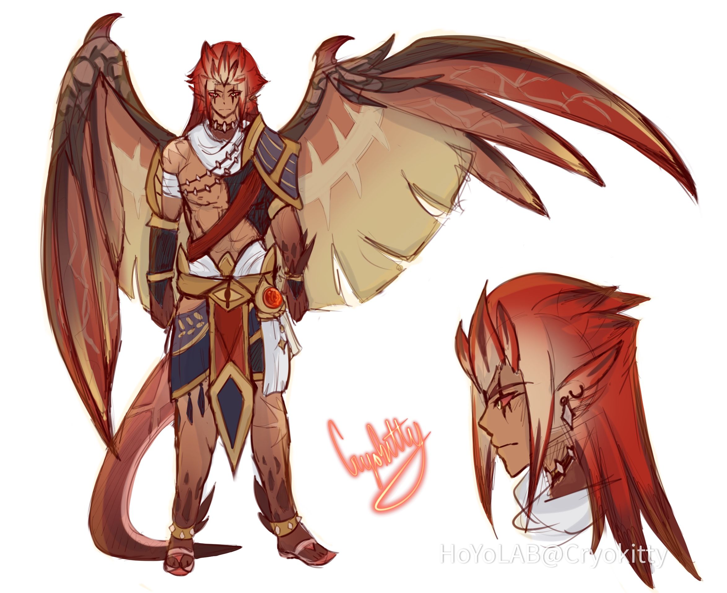 Red Vulture… But Human..?🔥 Genshin Impact | HoYoLAB