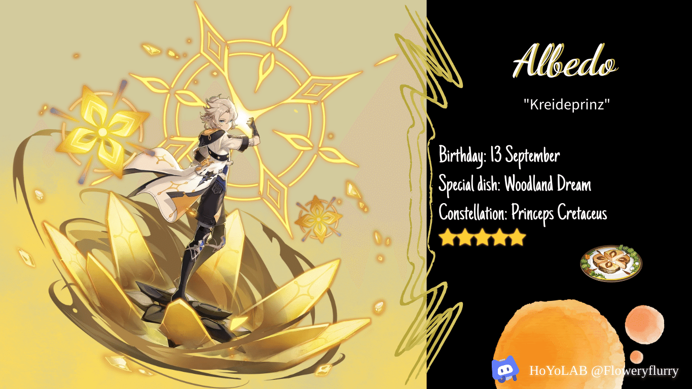 Albedo guide [Version 3.1] Genshin Impact | HoYoLAB