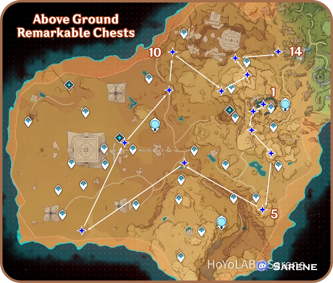 [Version 3.1] All Sumeru Desert Remarkable Chests (30 Total) Genshin ...