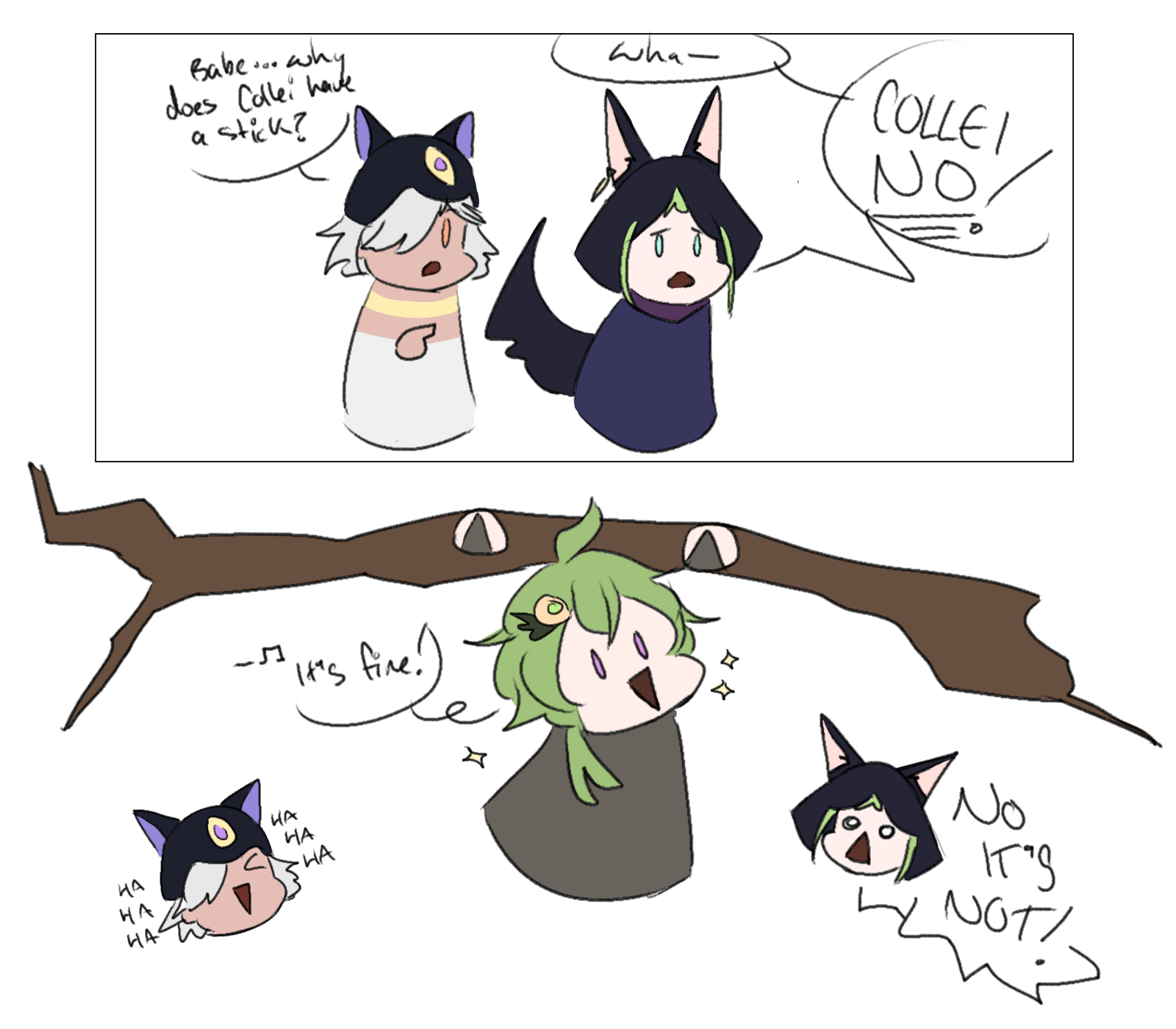 Today’s Shenanigans (A mini Cynonari and Collei comic) Genshin Impact ...