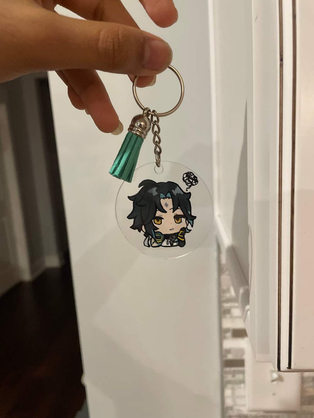 Xiao glass art keychain ! Genshin Impact | HoYoLAB