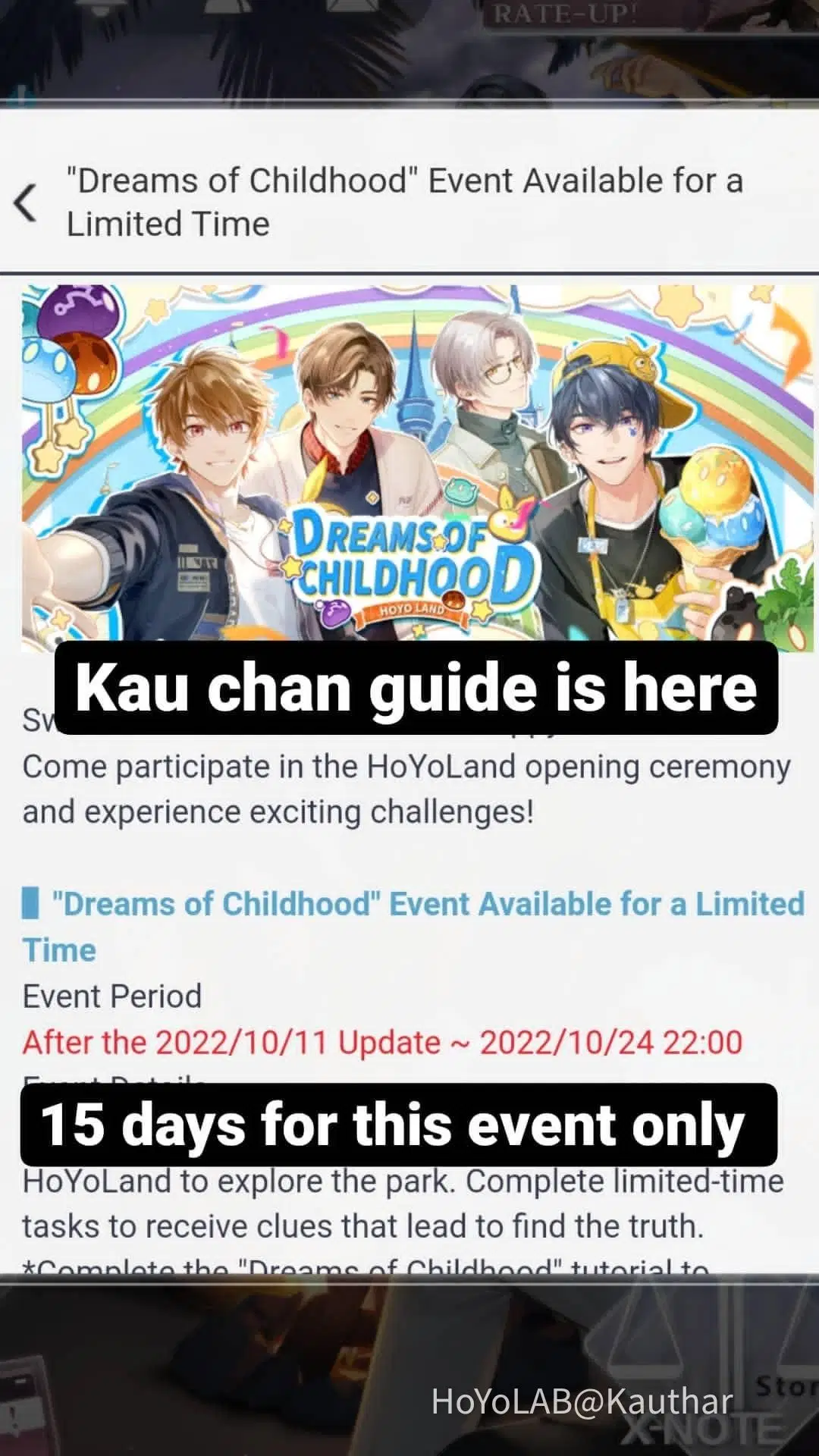 [Guide] Dream of Childhood Hoyoland Event (Update after 3 Days) Tears ...