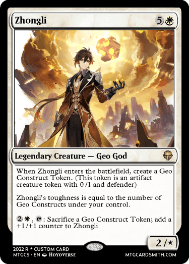 I'm designing Magic the Gathering cards based off of Genshin Impact ...