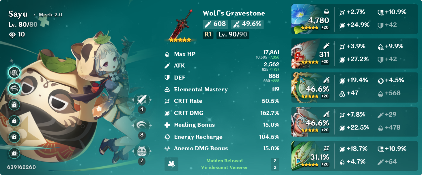 32k anemo kick Sayu Genshin Impact | HoYoLAB