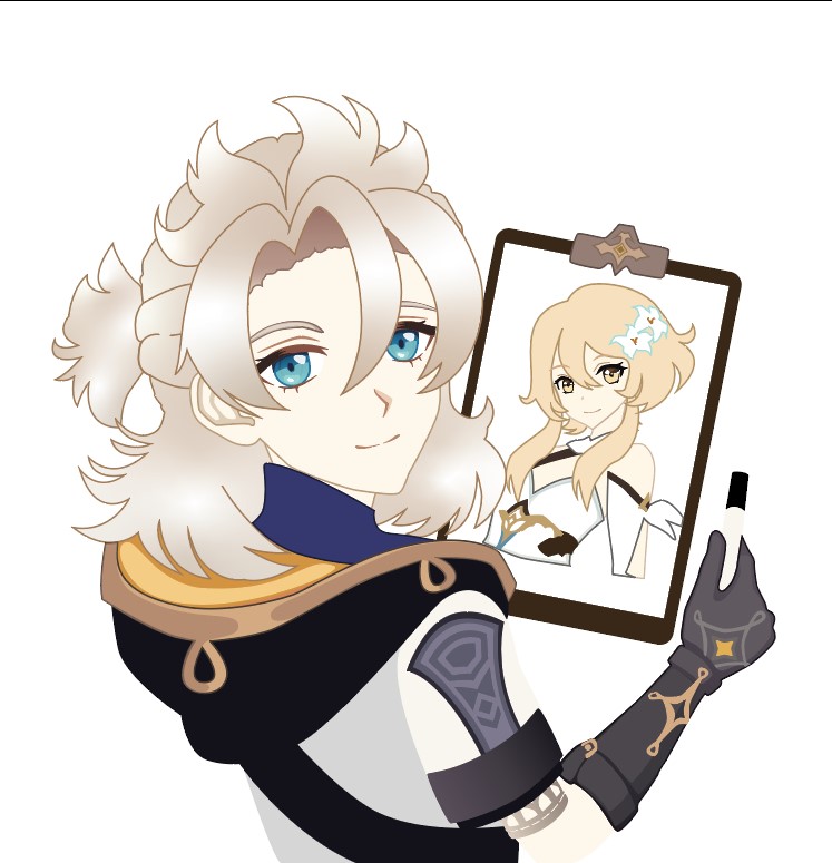 Albedo Painting Lumine Near Dragonspine | Genshin Impact | HoYoLAB