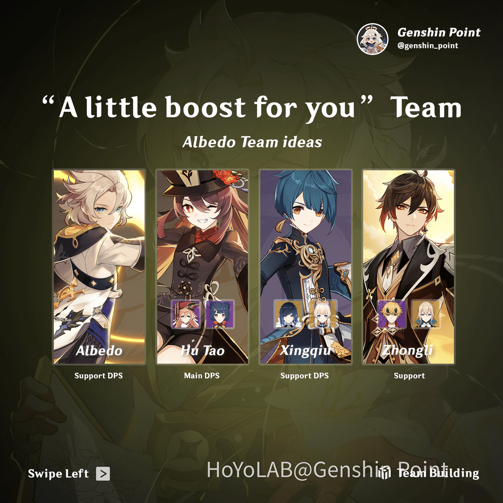 2 Team ideas for: Albedo Genshin Impact | HoYoLAB