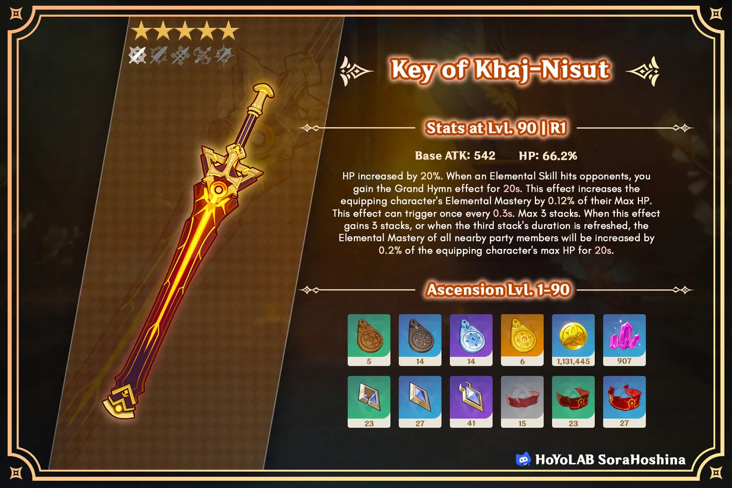 [V3.1] Key of Khaj-Nisut, Xiphos' Moonlight & Wandering Evenstar ...