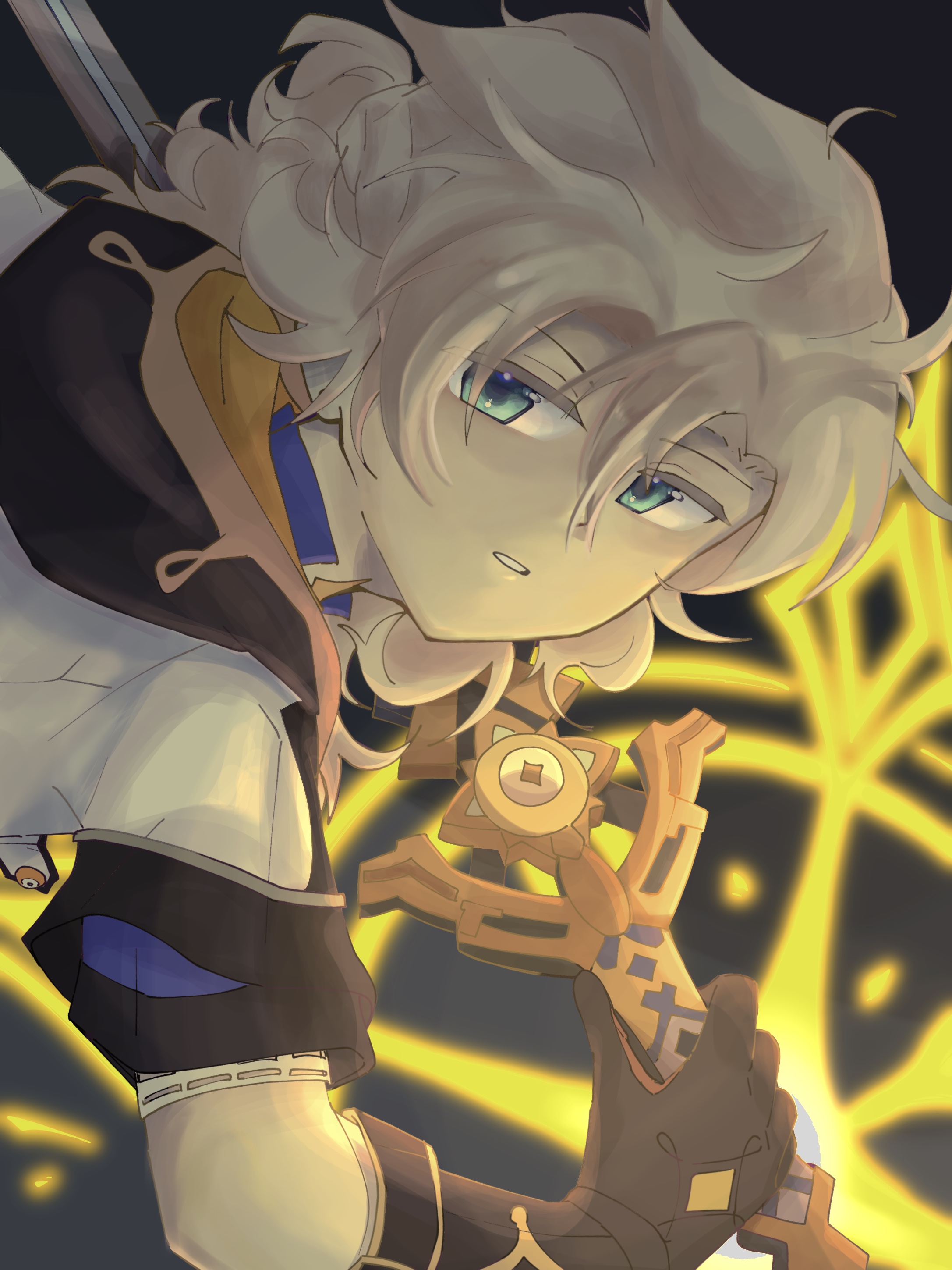 That “witness my great undertaking” pose with Albedo’s cinnabar spindle sword :D | Genshin ...