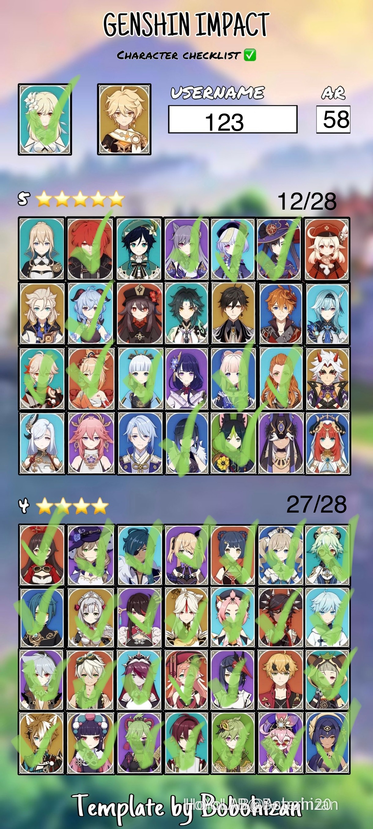 My Character List Genshin Impact | HoYoLAB