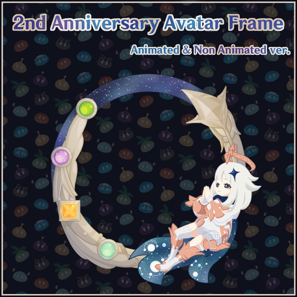 2nd Anniversary: Paimon & Twins Frame (Animated & Non-Amimated) Genshin ...