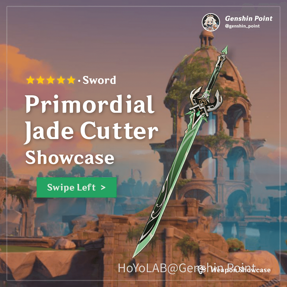 Primordial Jade Cutter - Details and Users Genshin Impact | HoYoLAB