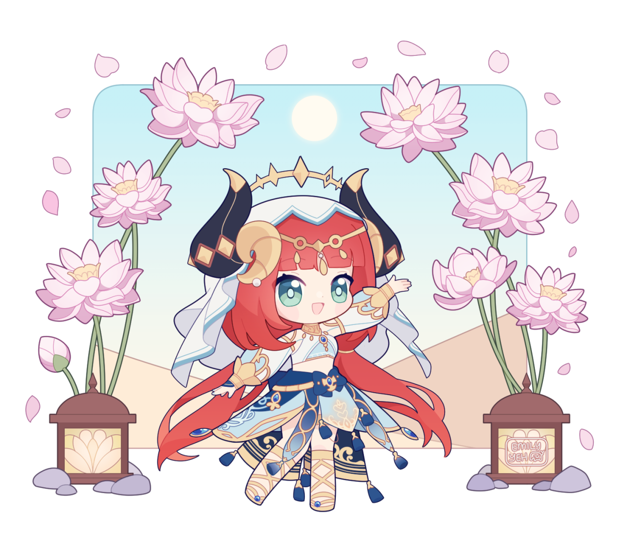 Chibi Nilou! Good luck on her banner! Genshin Impact | HoYoLAB