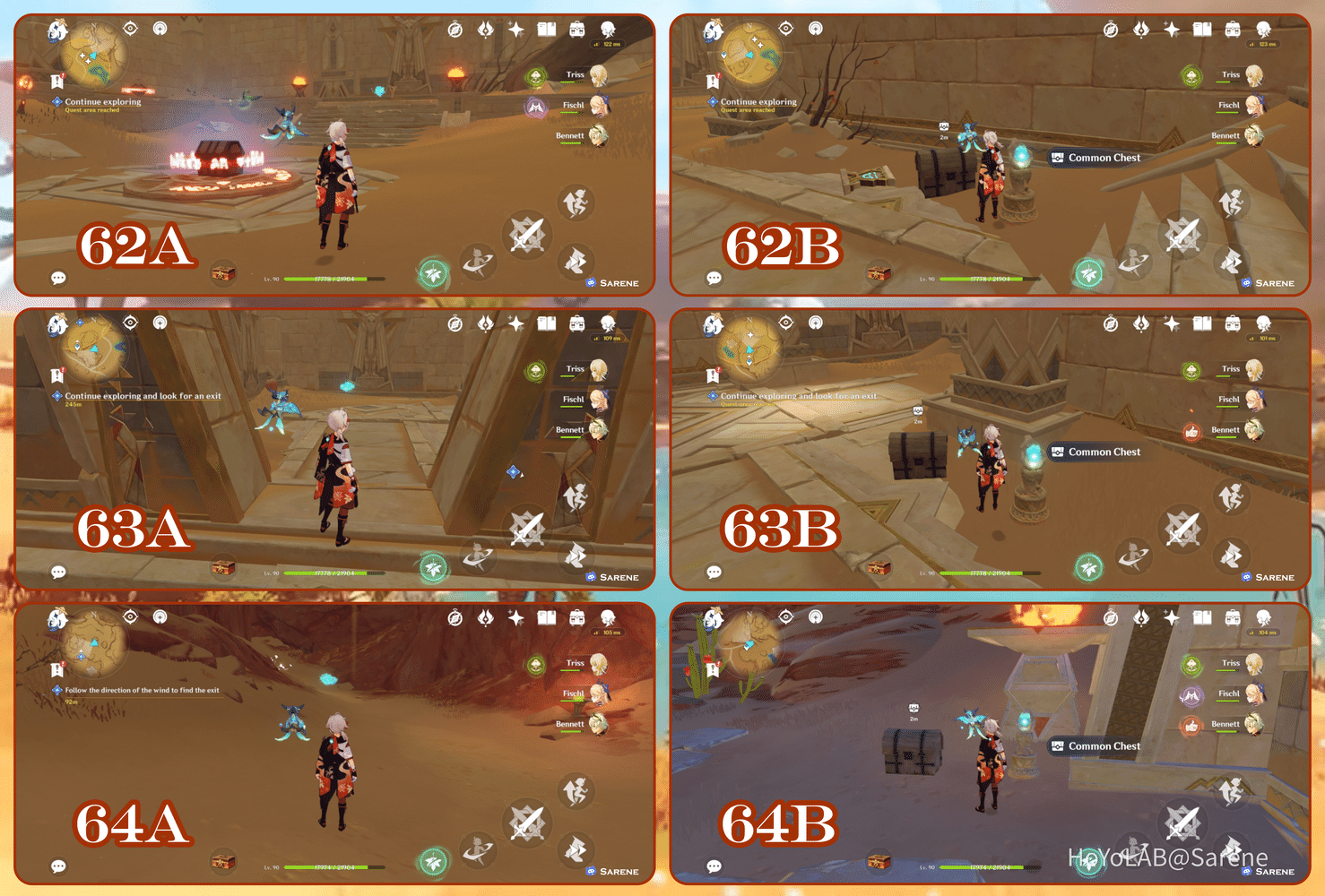 [Version 3.1] All Land of Lower Setekh Common Chests (71 Total) Genshin ...