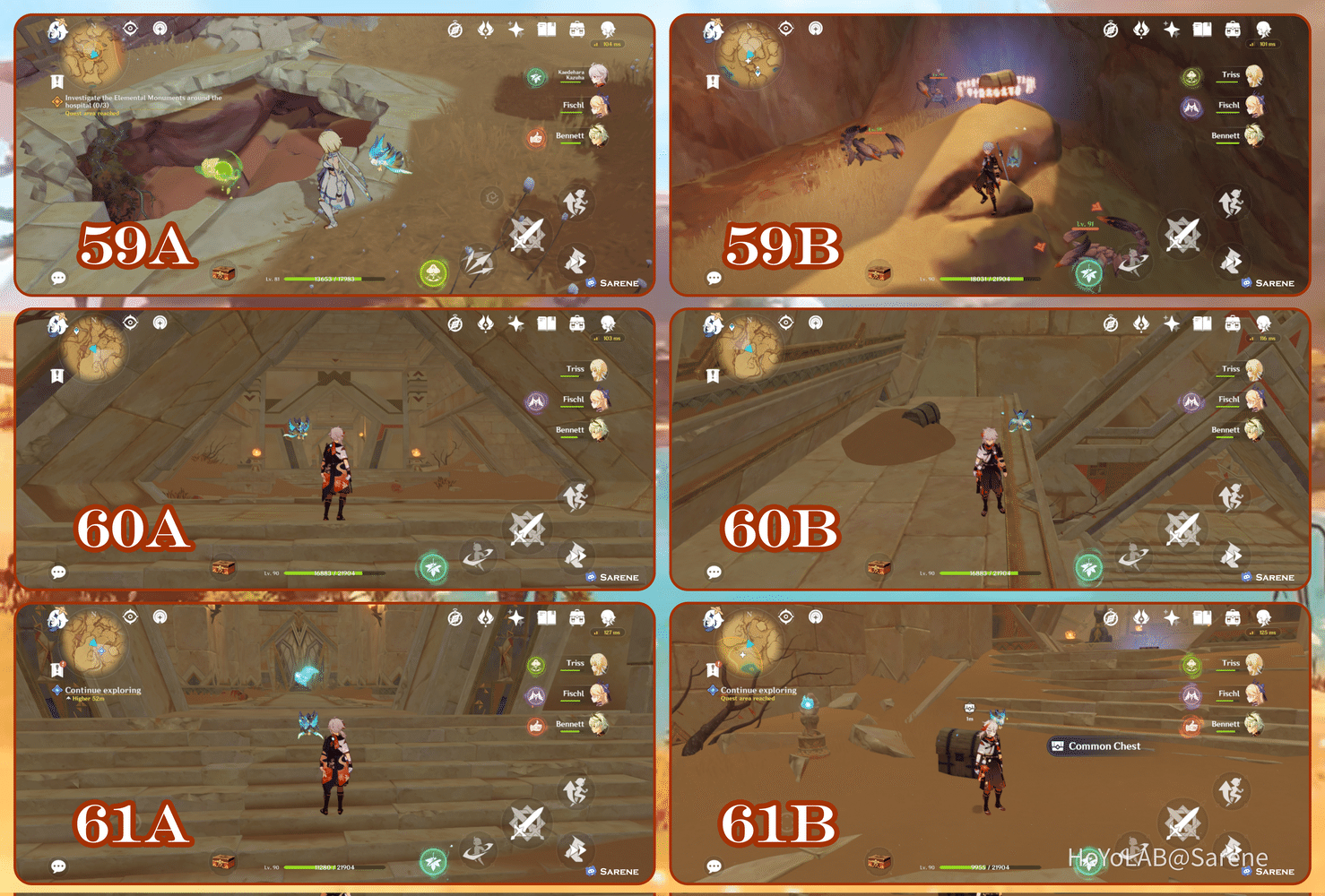 [Version 3.1] All Land of Lower Setekh Common Chests (71 Total) Genshin ...