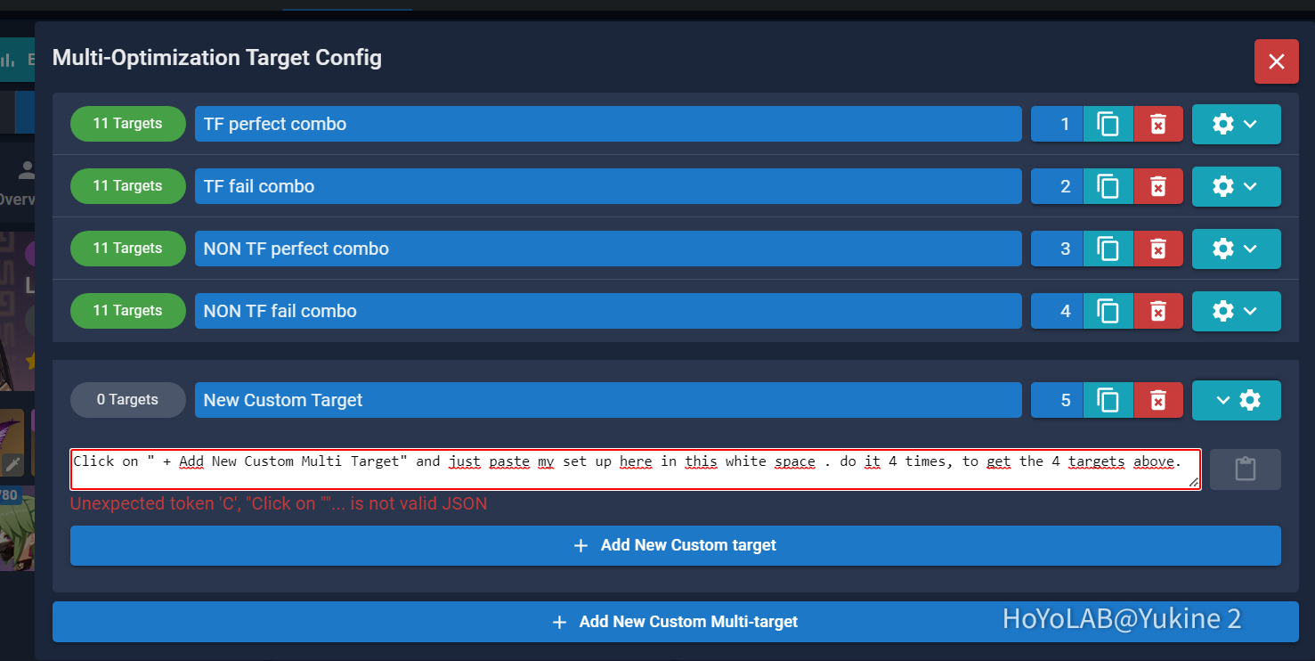 Cyno custom targets configs for genshin optimizer calculation Genshin Impact | HoYoLAB