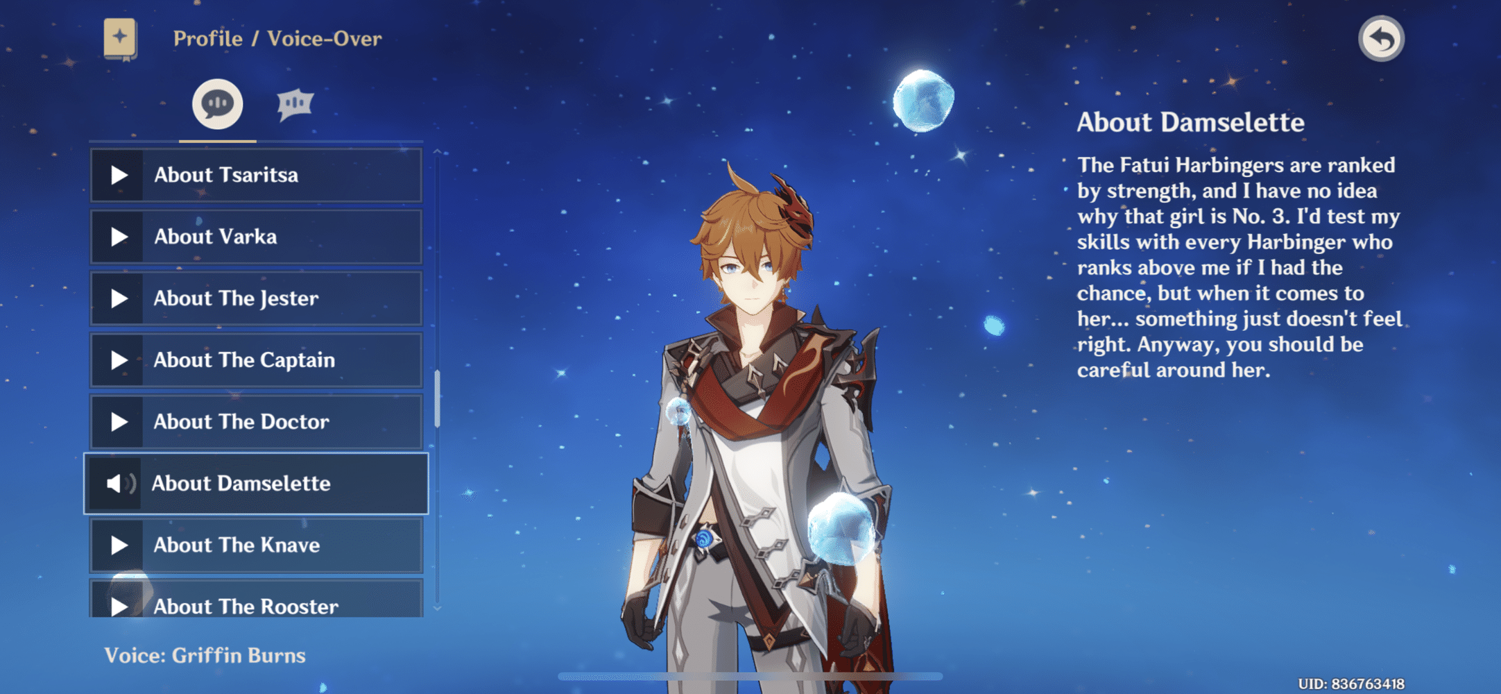 Childe’ insight on other Fatui Harbinger Genshin Impact | HoYoLAB