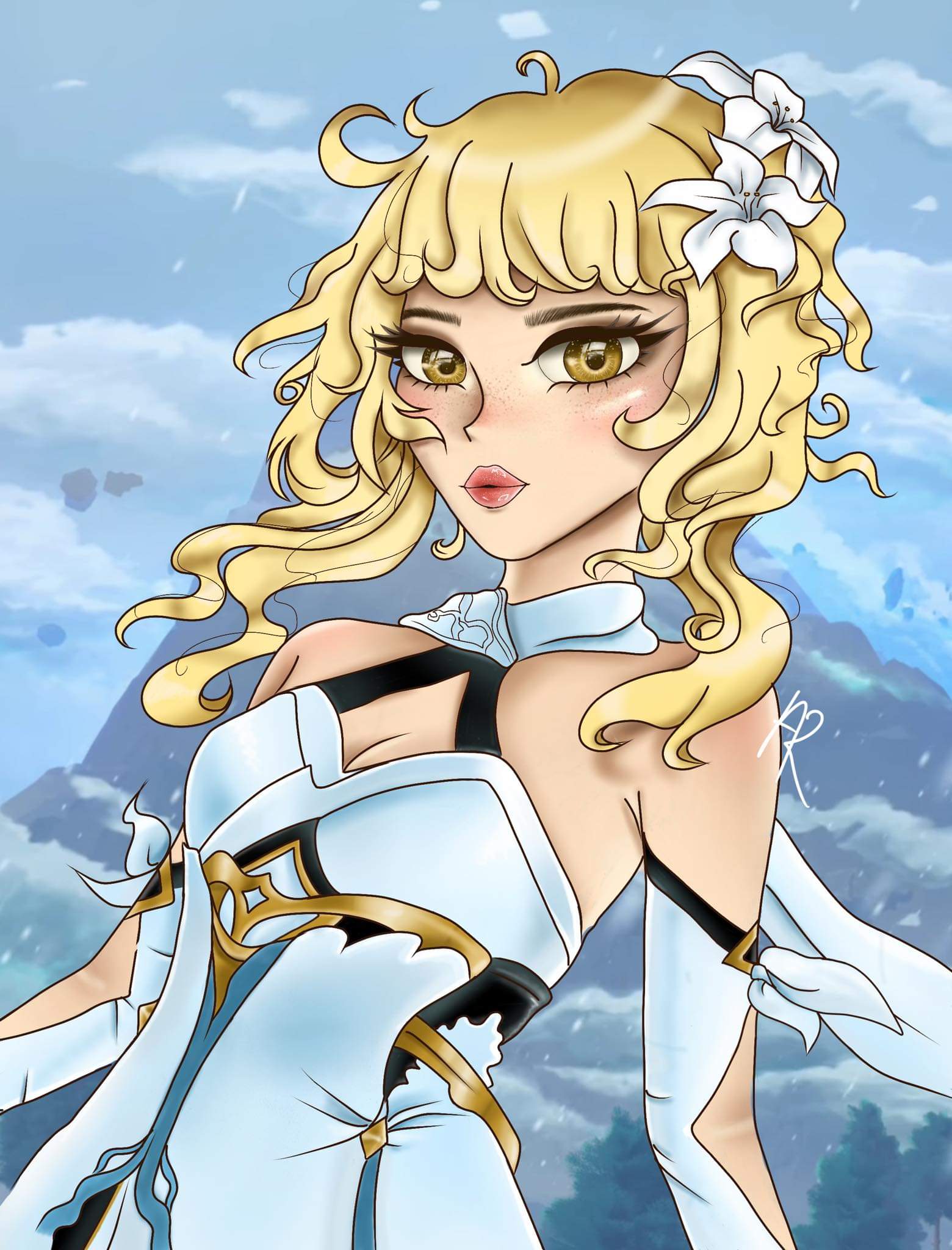 Lumine fanart💛💙 Genshin Impact | HoYoLAB