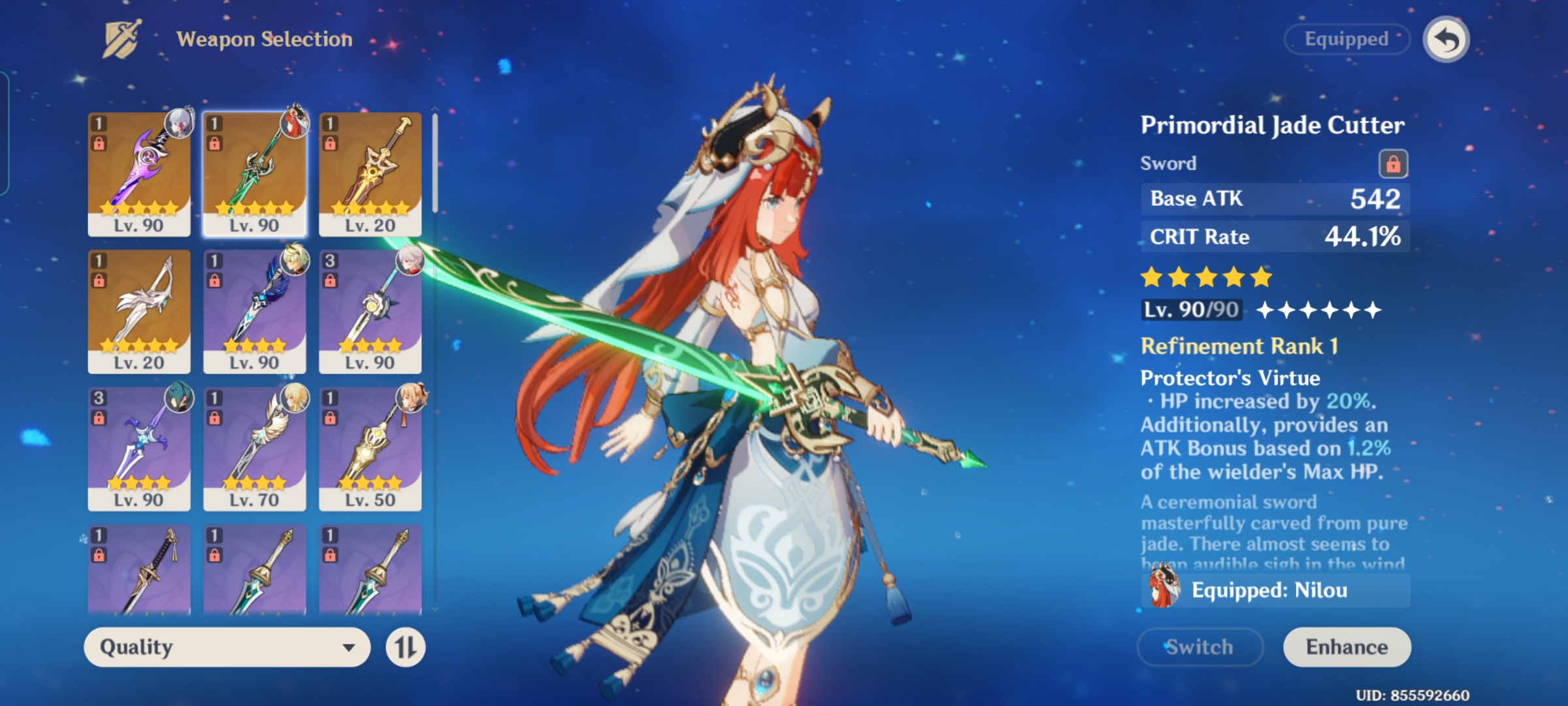 Which is better? The sig weapon or Jade Cutter? Genshin Impact | HoYoLAB