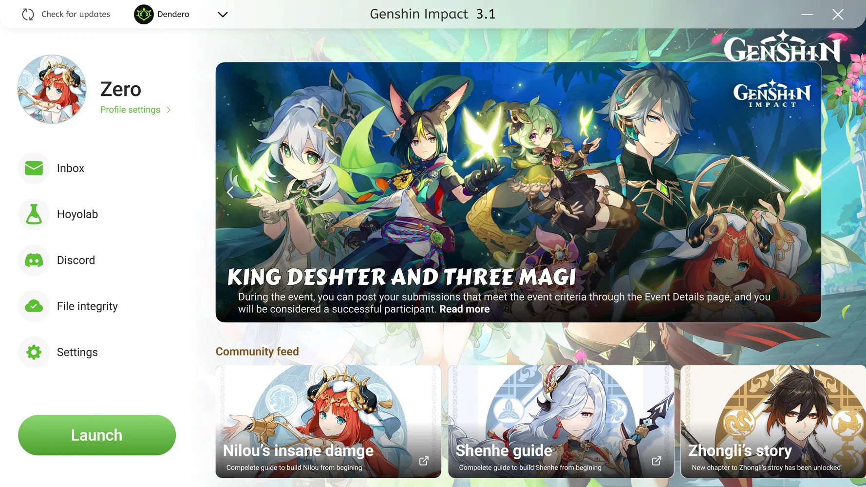 My version of the genshin impact launcher Genshin Impact | HoYoLAB