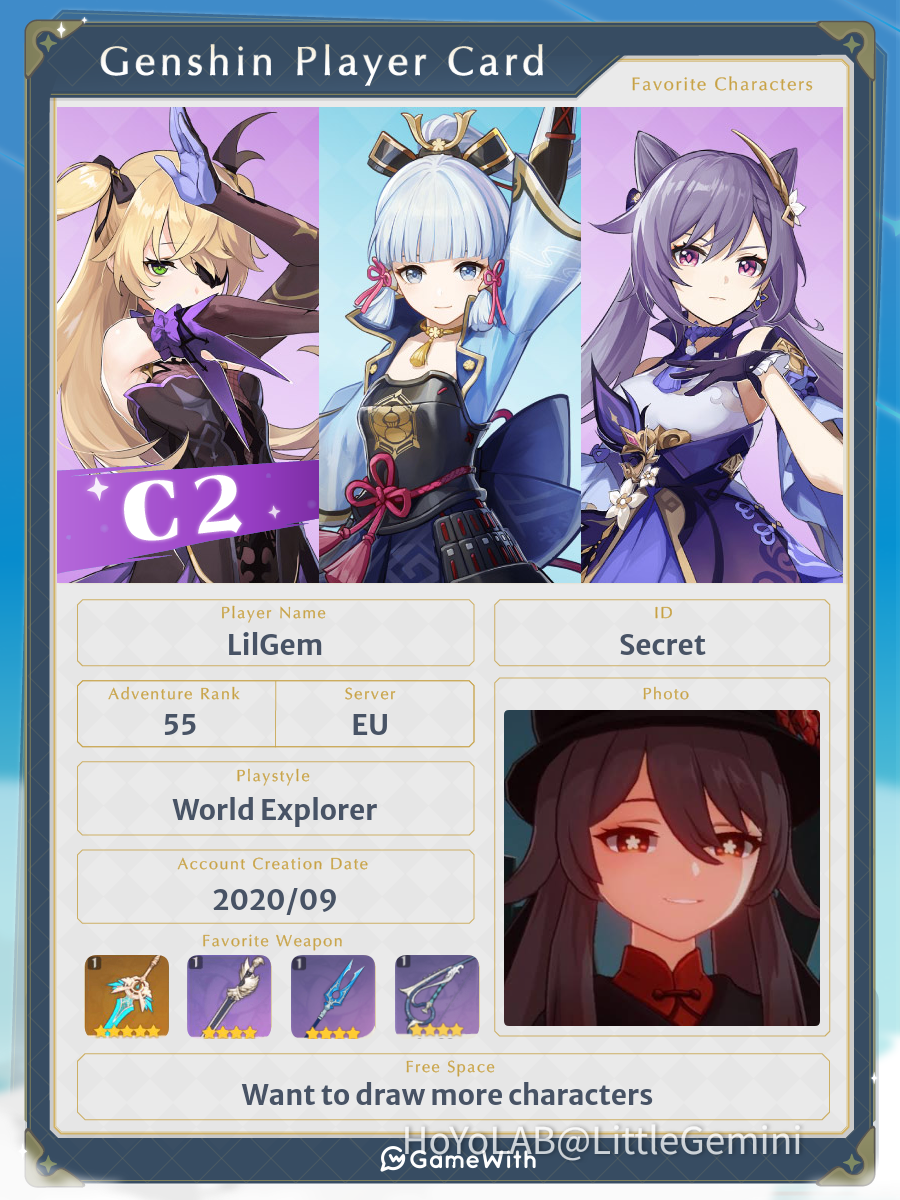 My Genshin card Genshin Impact | HoYoLAB