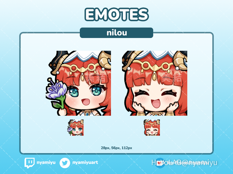 made P2U Nilou emotes Genshin Impact | HoYoLAB