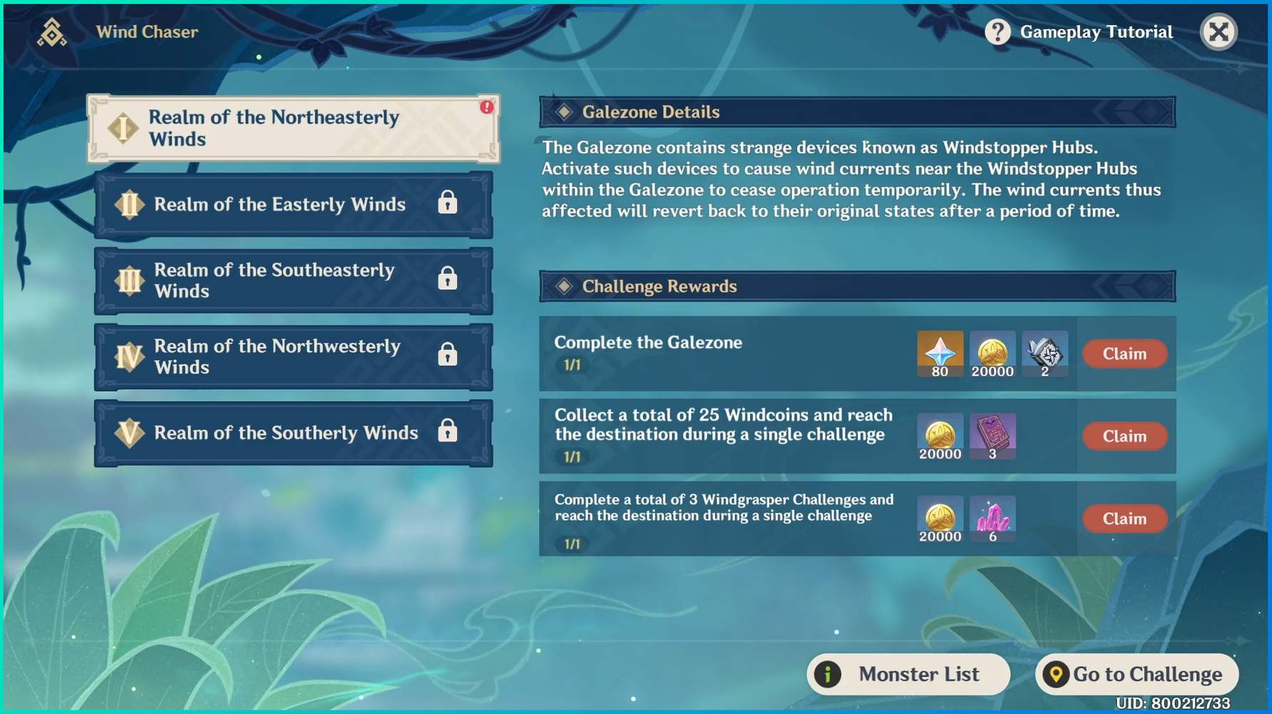 [V3.1] Wind Chaser Event Guide All 5 Days Completed | 420 Primogems ...