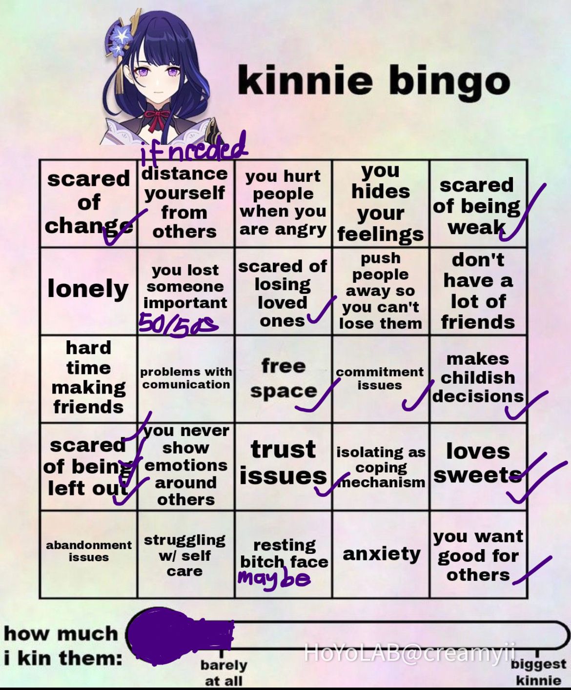 kinnie bingo Genshin Impact | HoYoLAB
