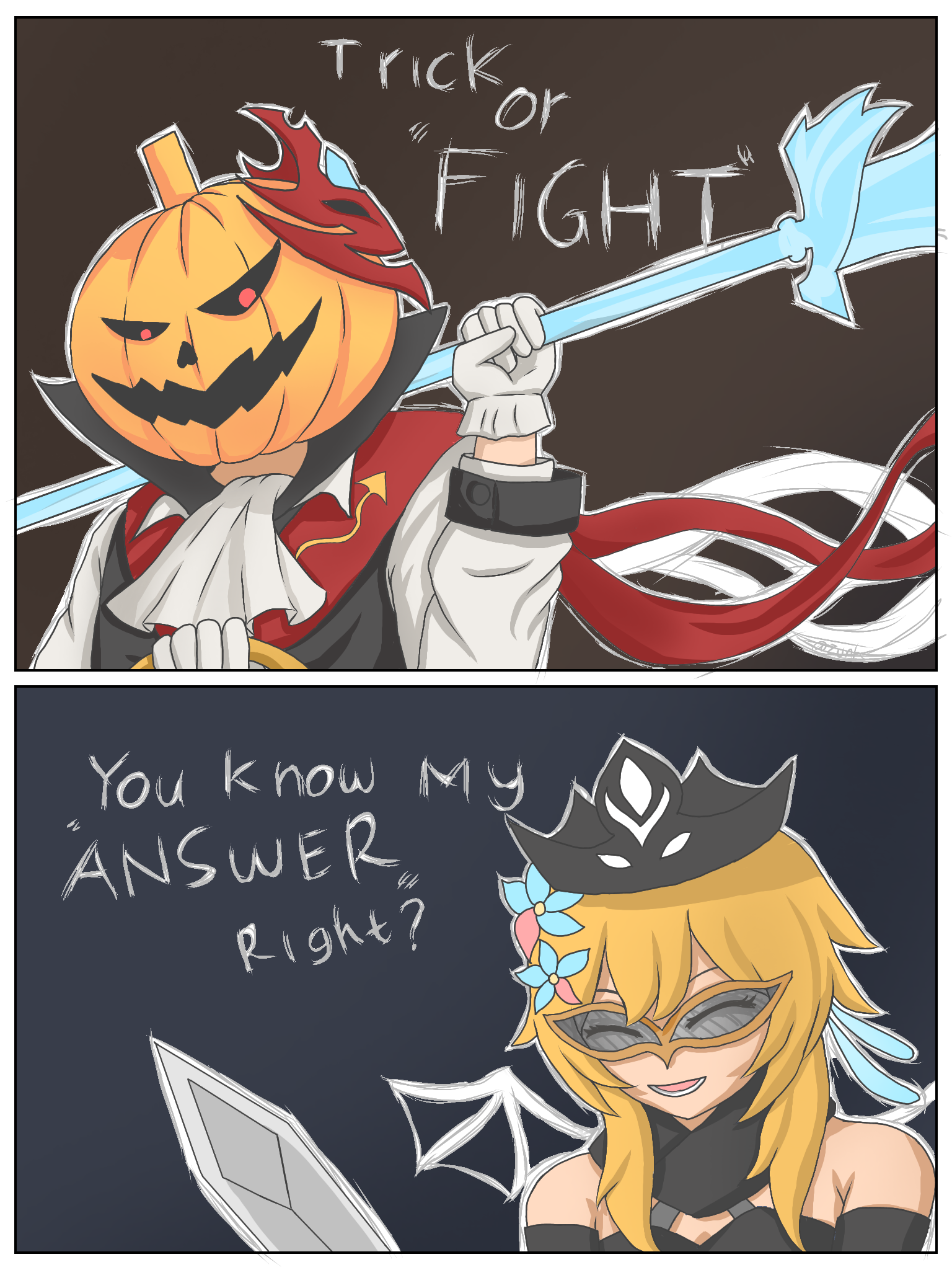 childe x lumine halloween party Genshin Impact | HoYoLAB