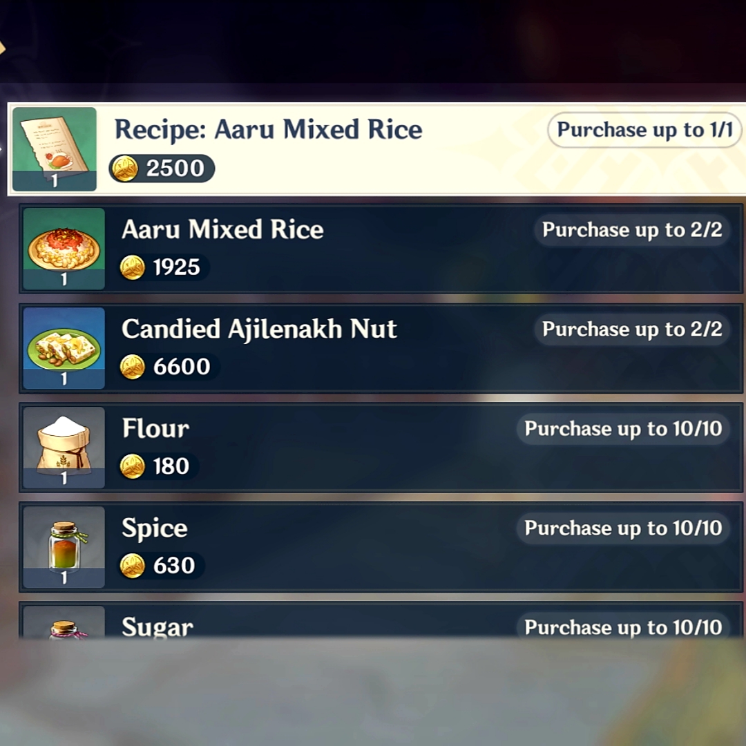 Aaru Rice Recipe Genshin Impact | HoYoLAB