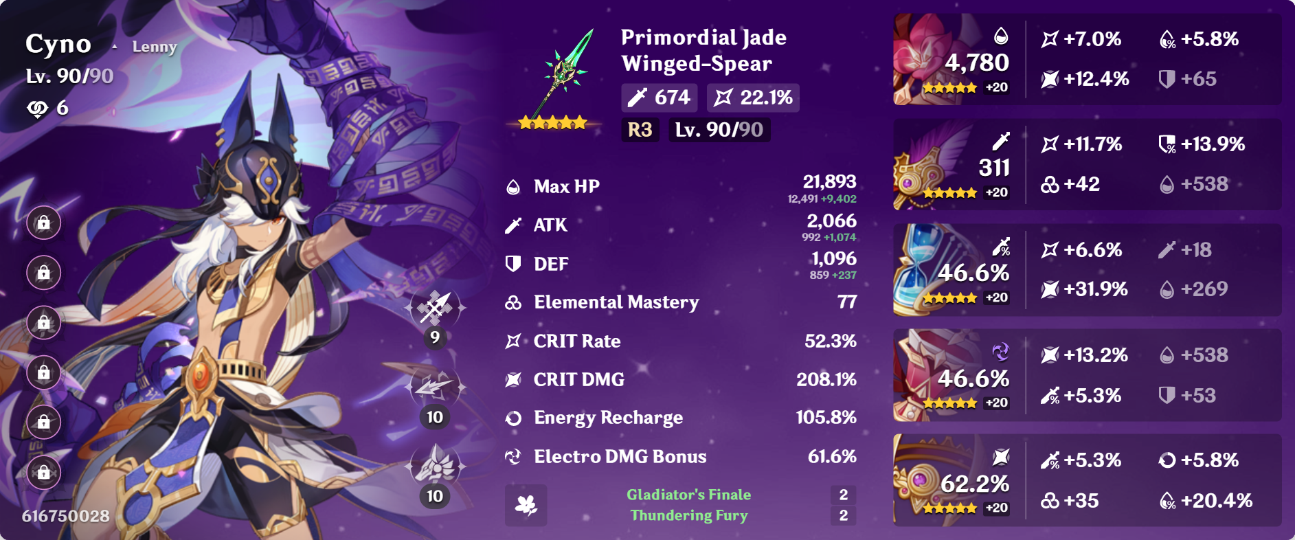 My Cyno build! Genshin Impact | HoYoLAB