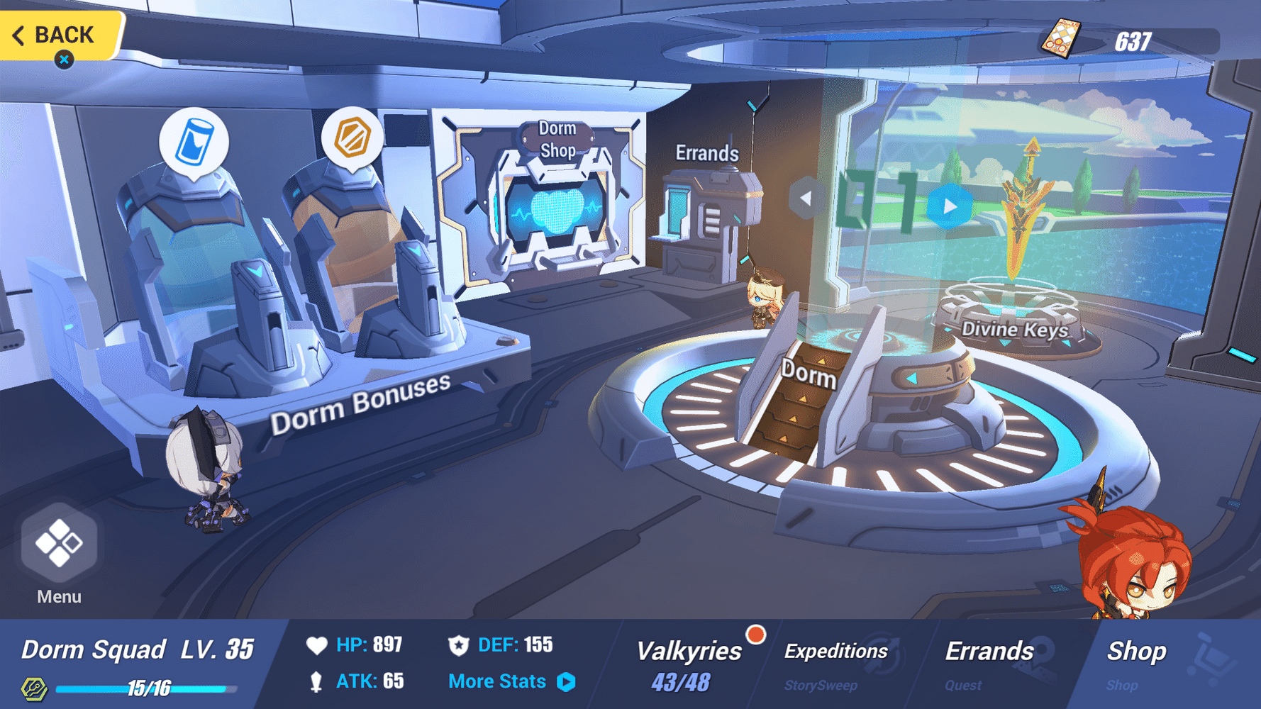 building my dorm as much as i can as fast as i can afford it. Honkai ...