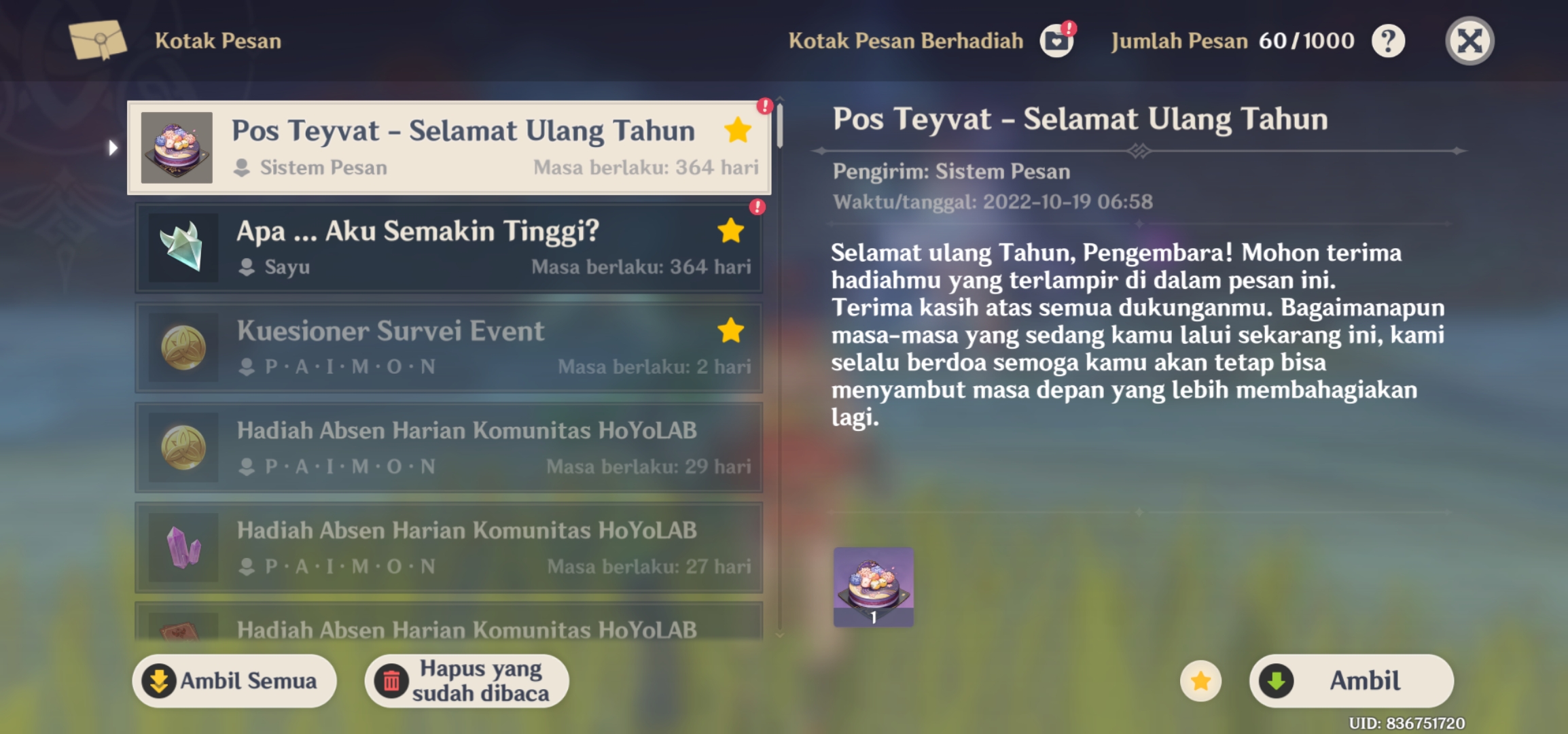 HBD FOR SAYU AND ME Genshin Impact | HoYoLAB