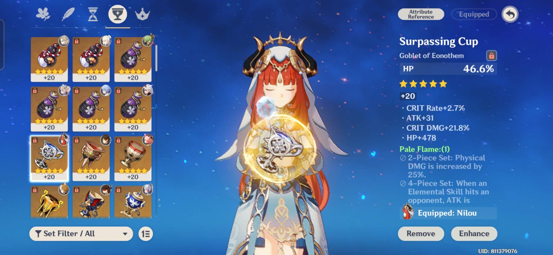 My 55k Nilou's HP Builds with 163% CRIT Genshin Impact | HoYoLAB