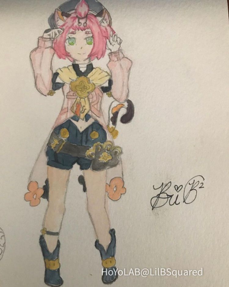 Diona Watercolor Art Genshin Impact | HoYoLAB