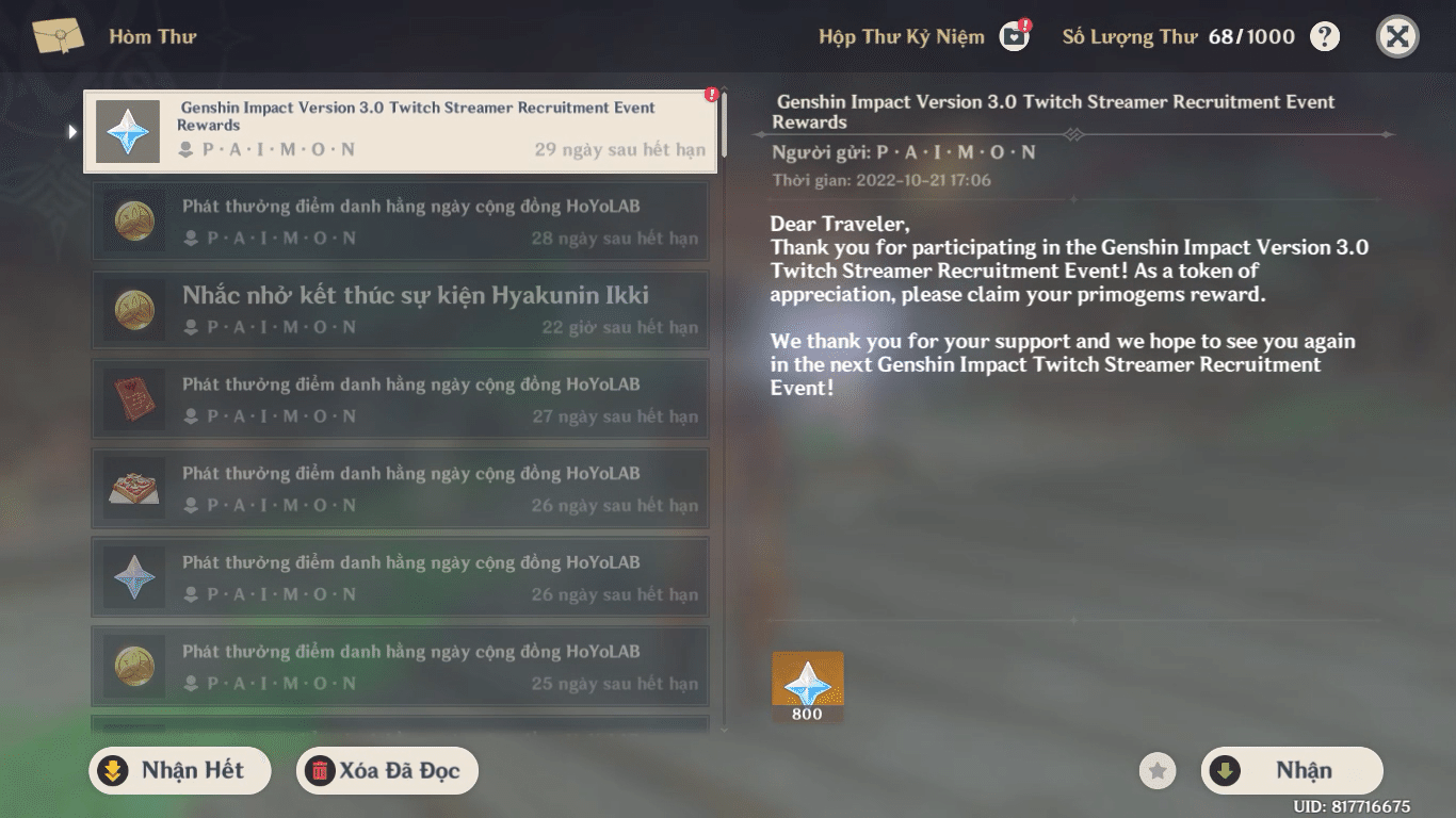 Livestream gift and the end behind Genshin Impact | HoYoLAB