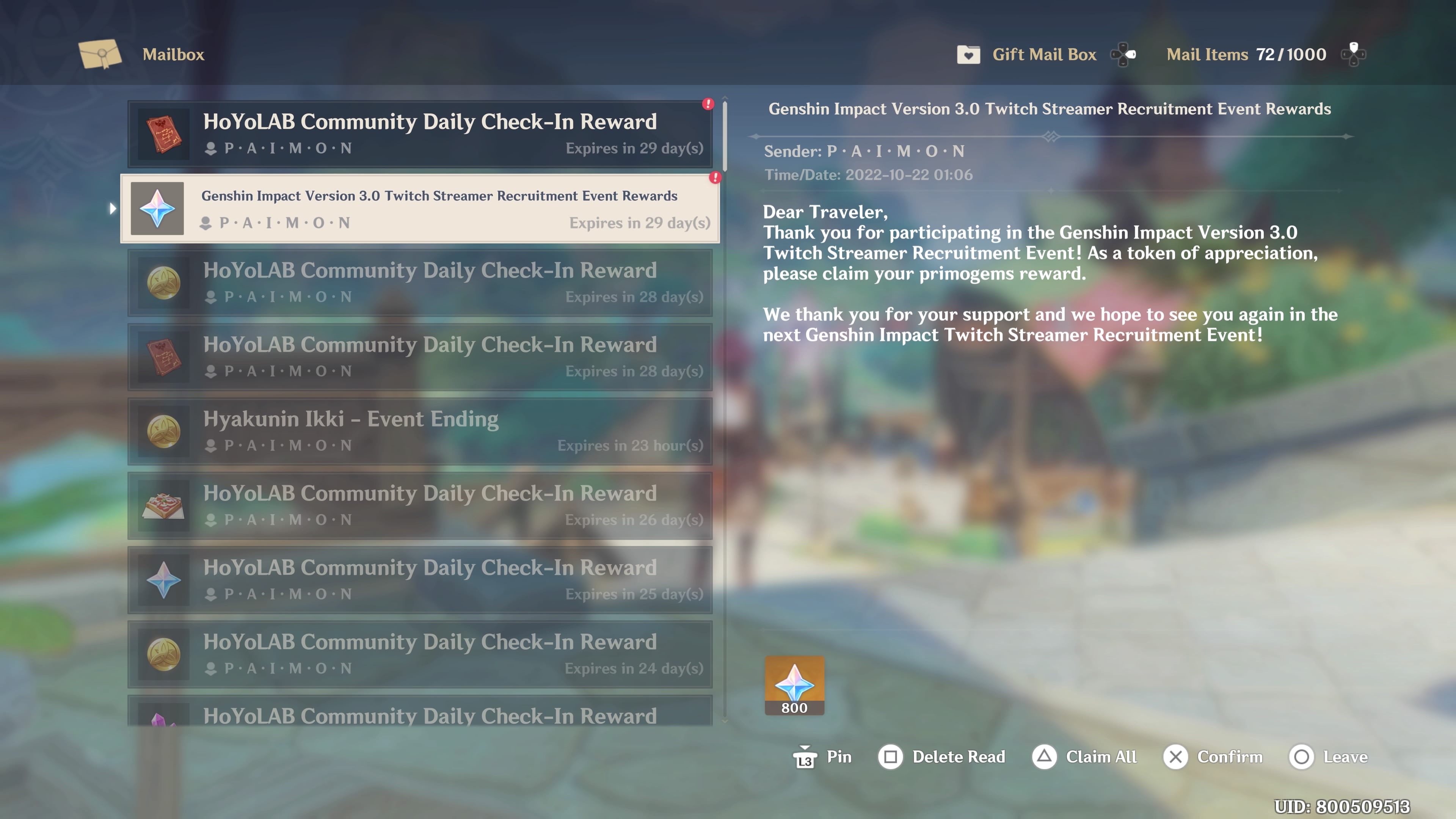 Twitch Streamer Program Reward Genshin Impact | HoYoLAB