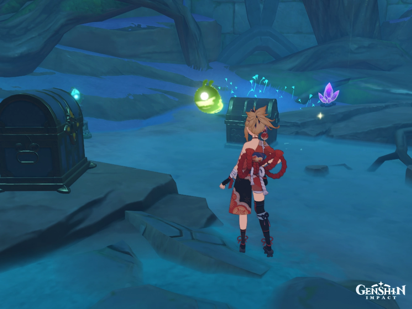 Just finished the amakumo peak water drainage puzzle Genshin Impact ...