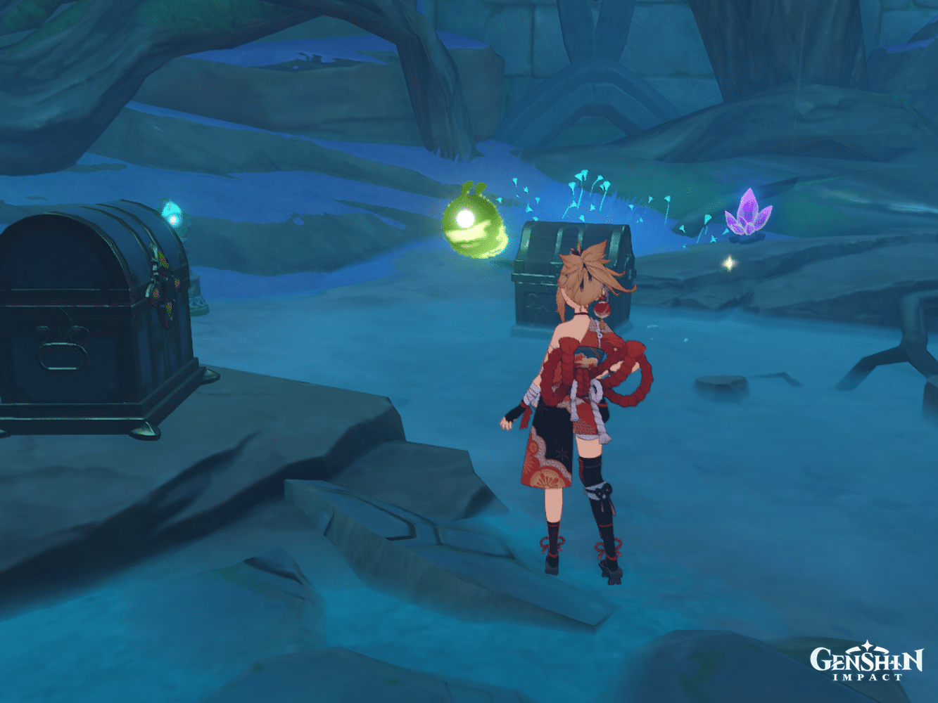 Just finished the amakumo peak water drainage puzzle Genshin Impact ...