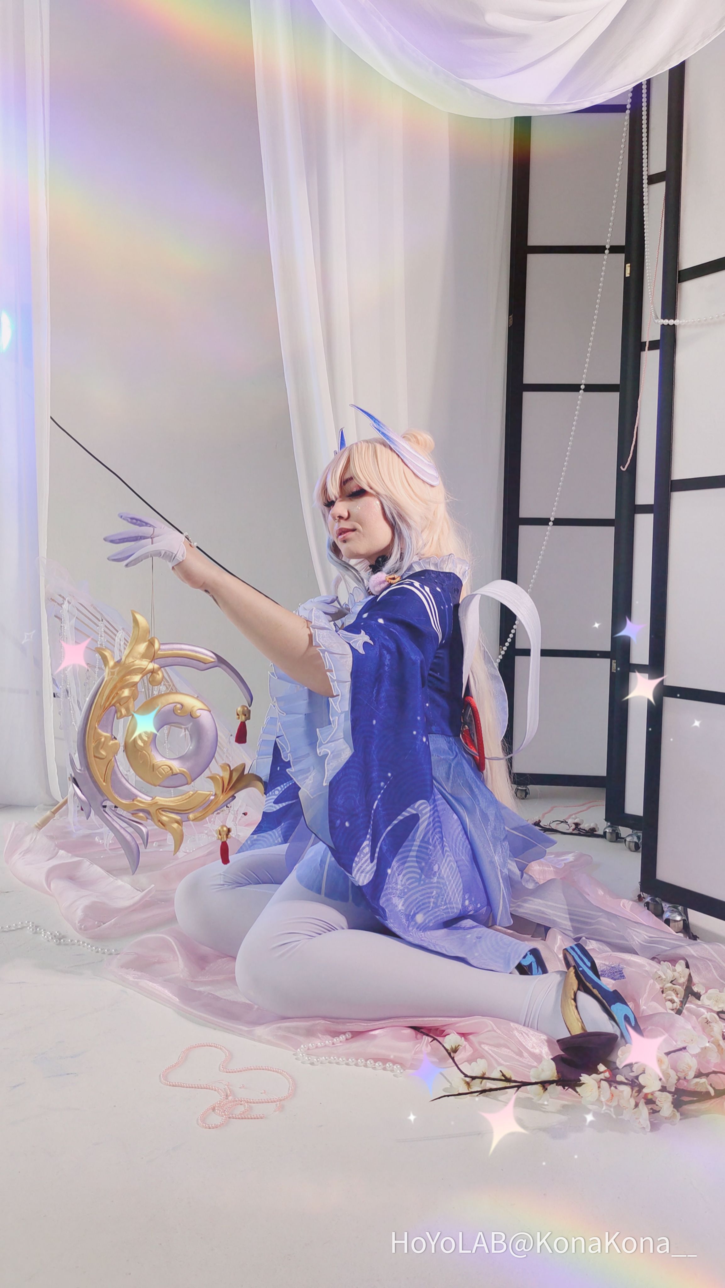 Kokomi cosplay backstages Genshin Impact | HoYoLAB