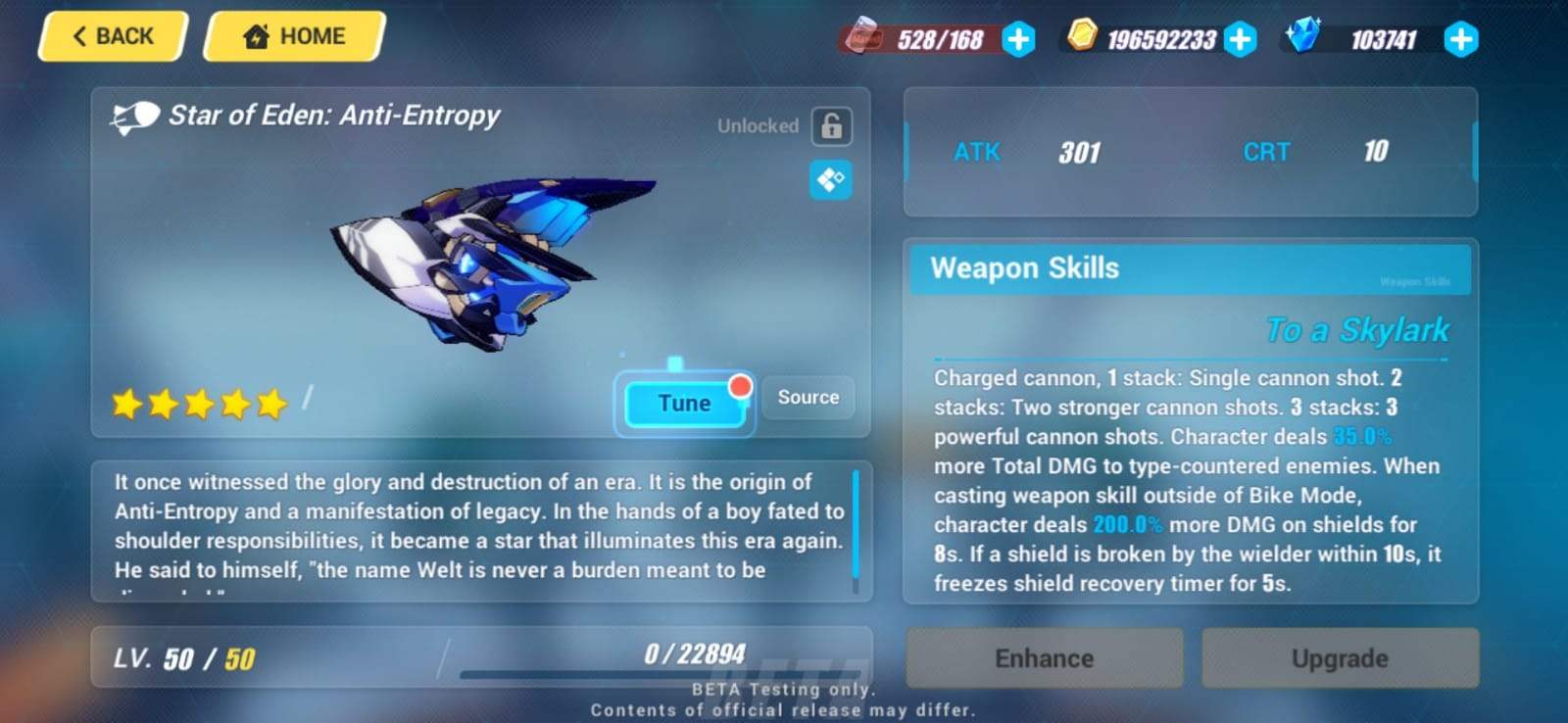 [6.1 HI3 BETA] Rincian Senjata Divine Key - Star of Eden : Anti Entropy ...