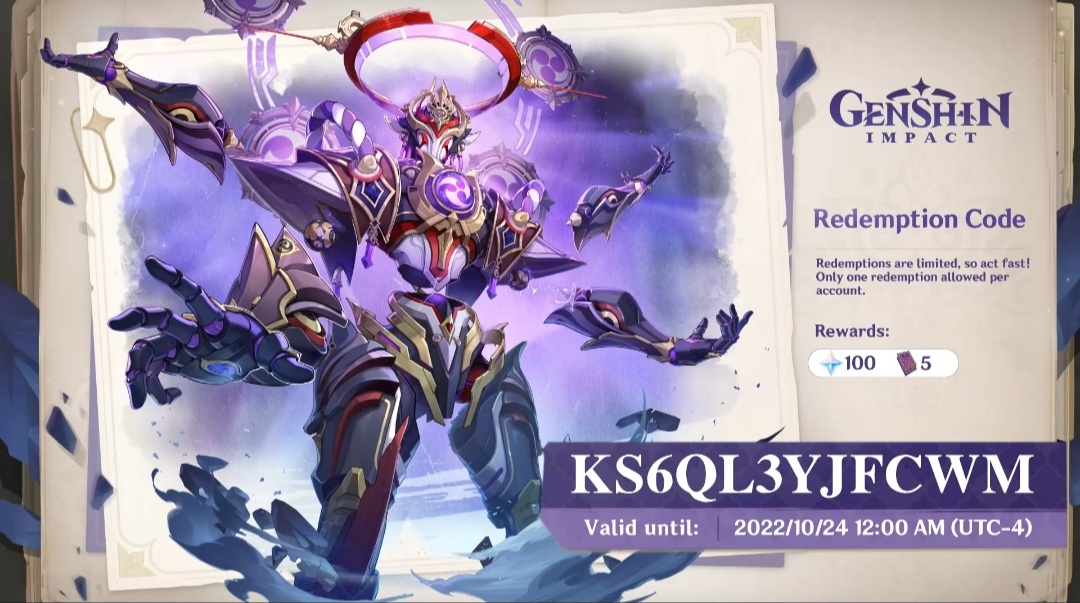 second code Genshin Impact | HoYoLAB
