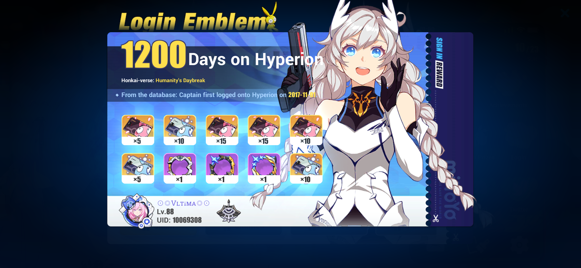 it's my 1200th day in Hyperion Honkai Impact 3rd | HoYoLAB
