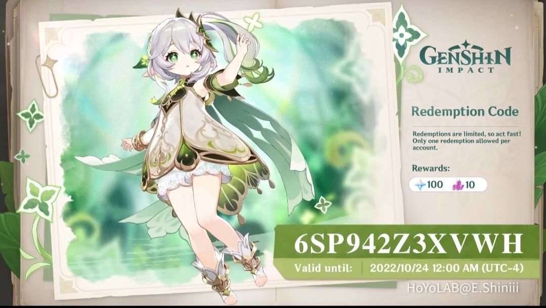 Promo Codes Genshin Impact | HoYoLAB