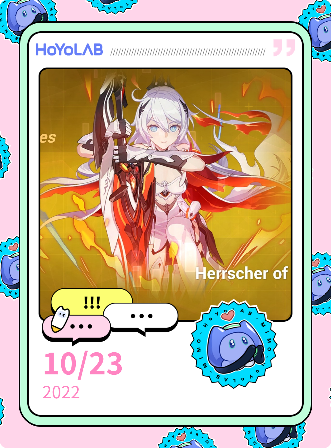 10/23 Diary -# My Character Building Diary Honkai Impact 3rd | HoYoLAB