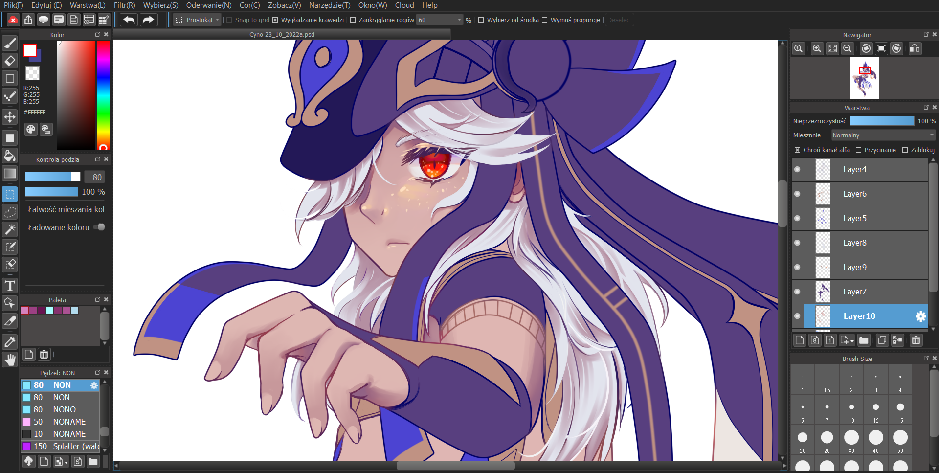 💜⚡Cyno coloring finish ⚡💜 Genshin Impact | HoYoLAB