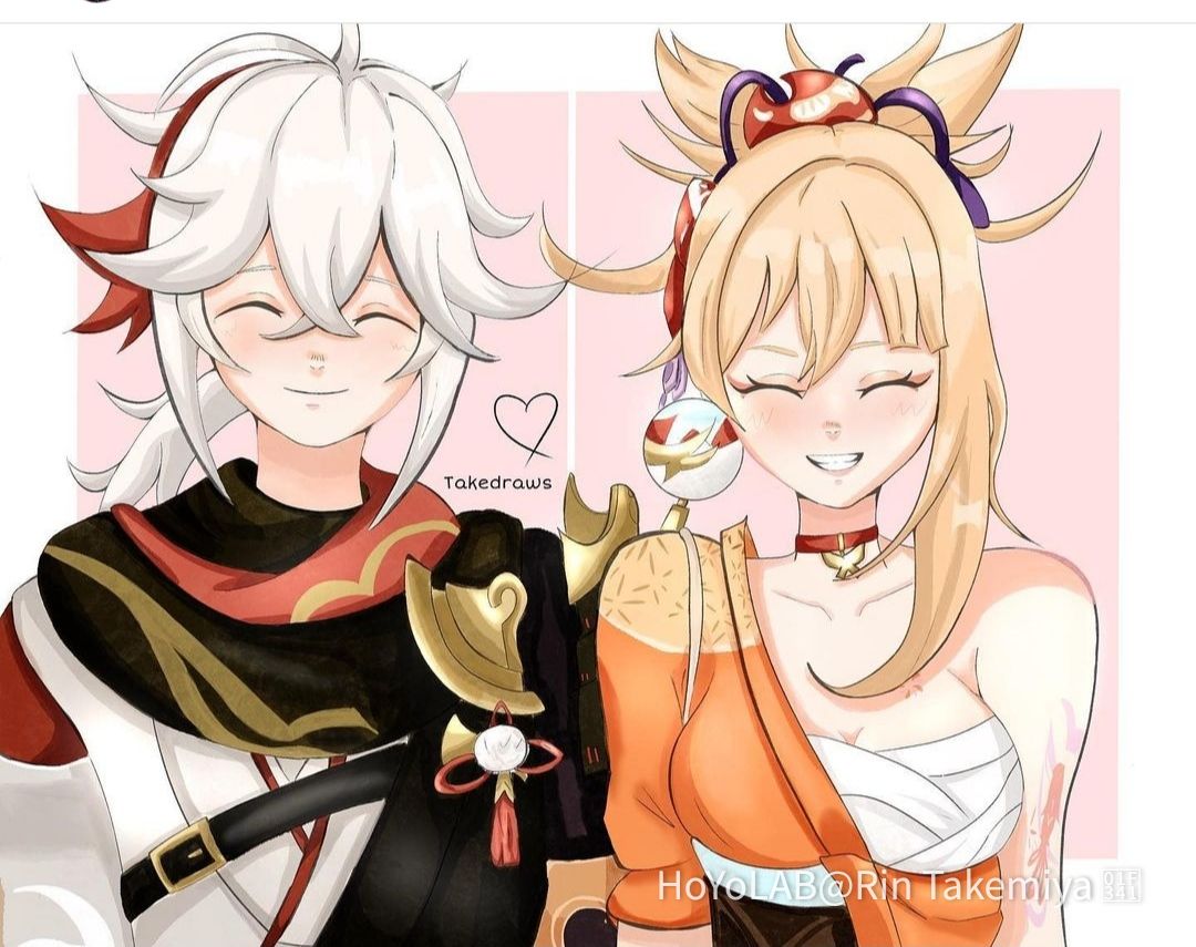 Yoimiya And Kazuha 🧡🧡 Genshin Impact | HoYoLAB