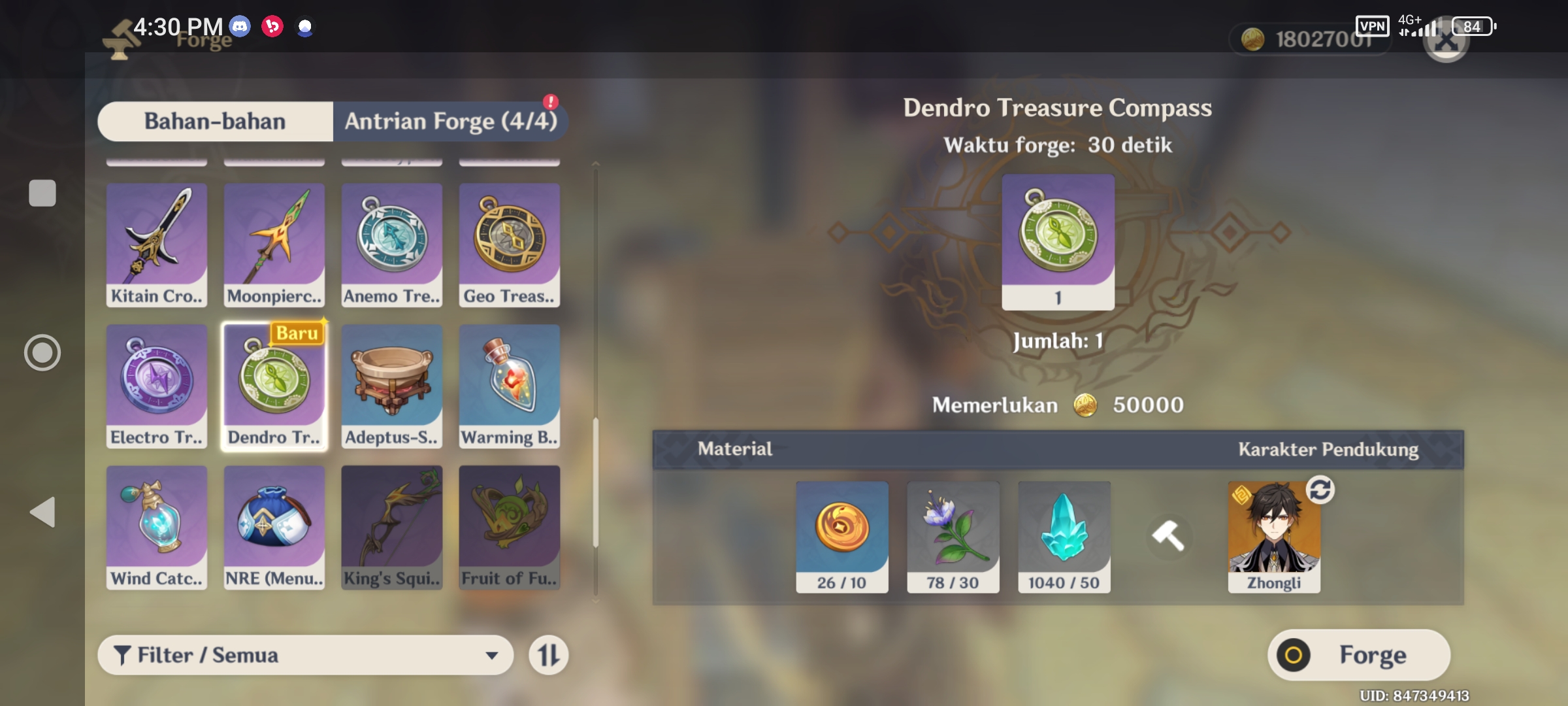 Dendro Treasure Compass Genshin Impact | HoYoLAB