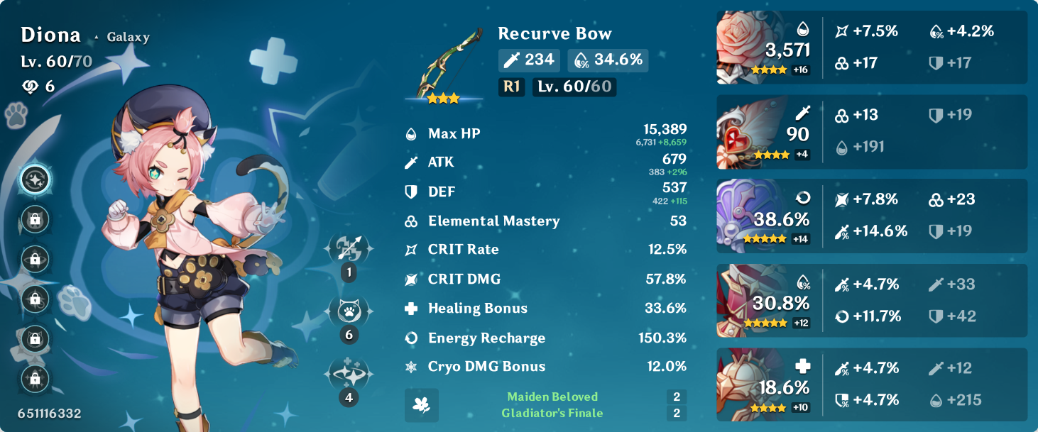 Diona build! #5 Genshin Impact | HoYoLAB